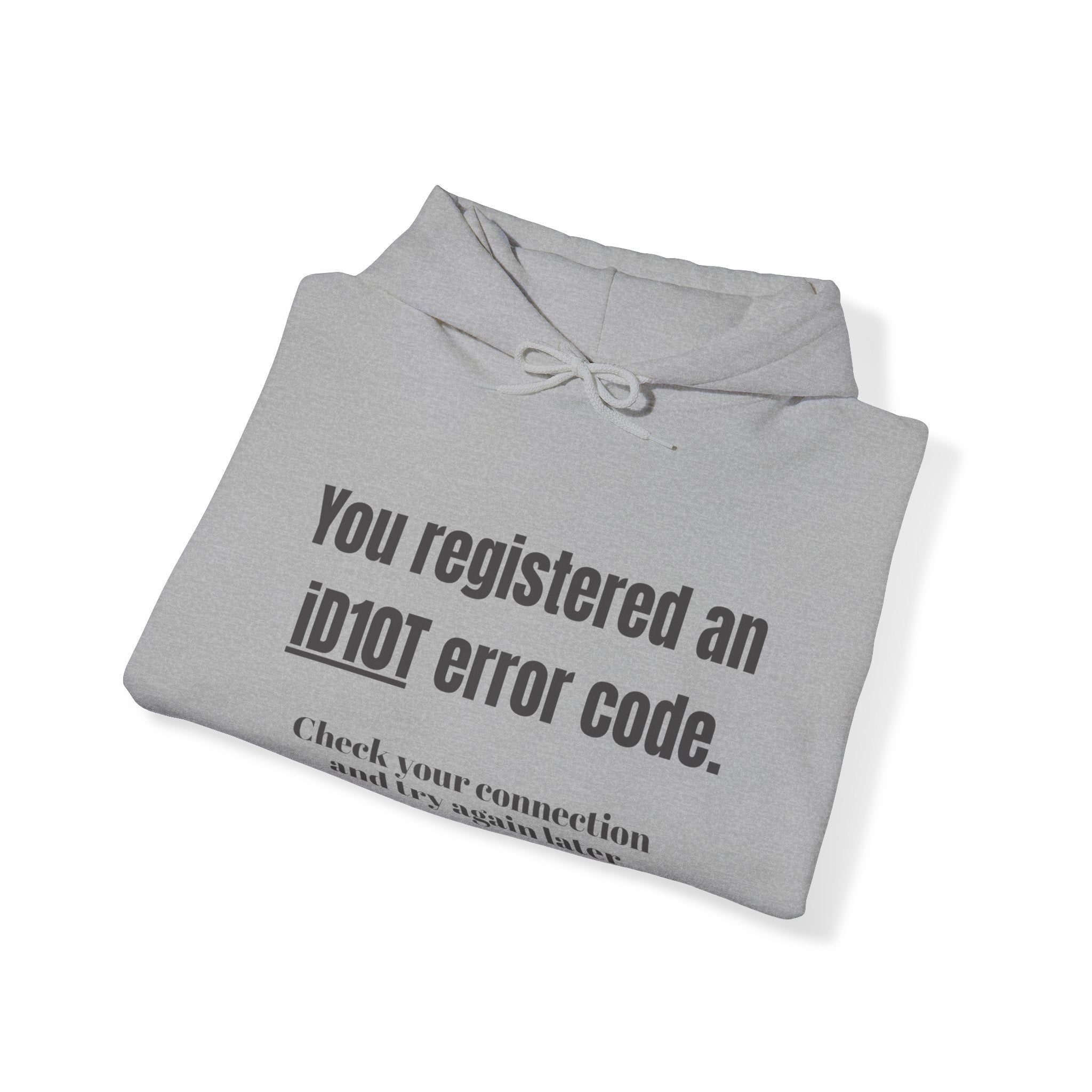 "ID10T Error Code" Unisex Heavy Blend™ Hooded Sweatshirt – WittyBin.com